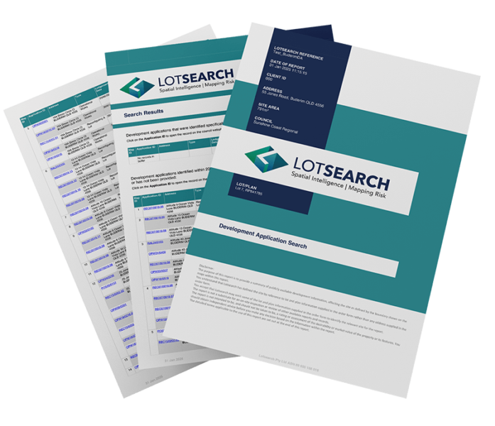 Development Application Reports Infotrack