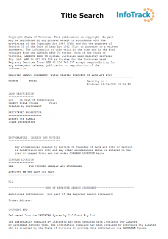 Victoria Property Searches & Certificates | InfoTrack